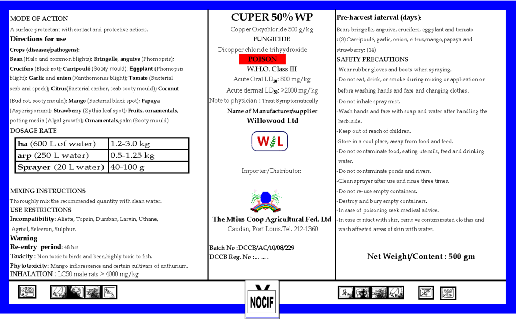 CUPER 500G - THE MAURITIUS CO-OPERATIVE AGRICULTURAL FEDERATION LTD